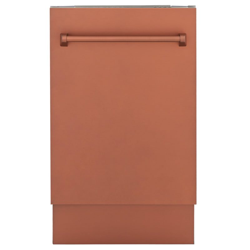ZLINE 18 in. Top Control Tall Dishwasher in Copper with 3rd Rack, DWV-