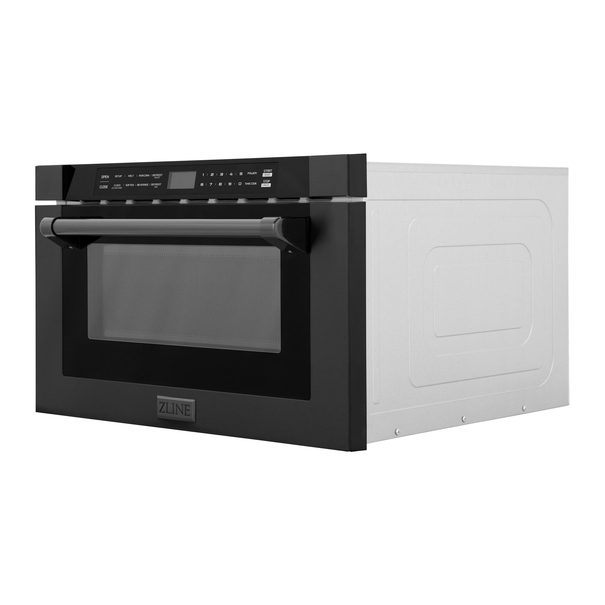 ZLINE 24" 1.2 cu. ft. Built-in Microwave Drawer in Black Stainless Ste ...
