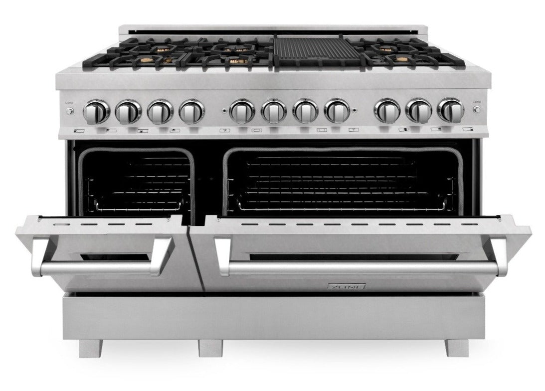 ZLINE 48 in. Professional Gas Burner/Electric Oven in DuraSnow® Stainl ...
